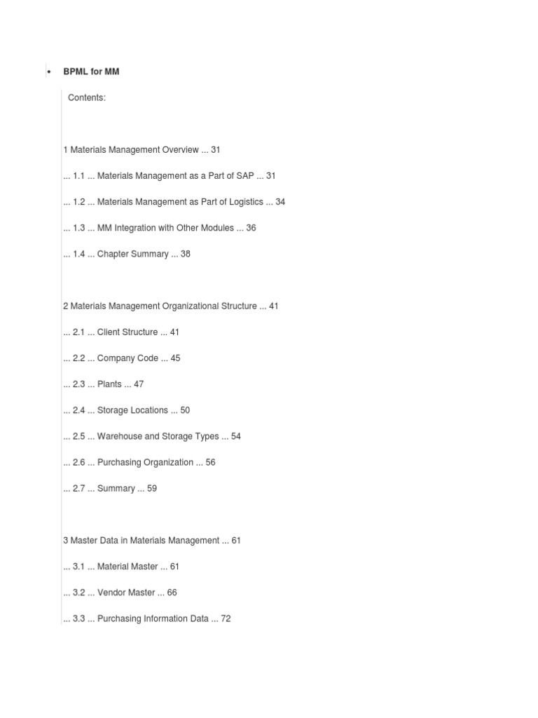 SAP Business Process Master List | PDF | Warehouse | Receipt