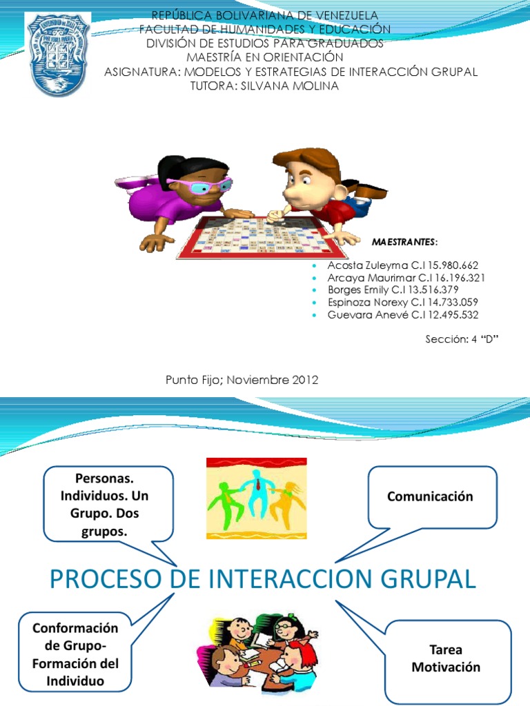 Proceso de Interacción Grupal | PDF | Ciencias sociales