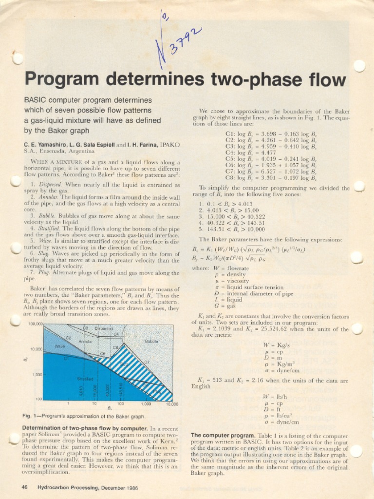 Baker 2 Phase Flow | PDF | Liquids | Statistical Mechanics