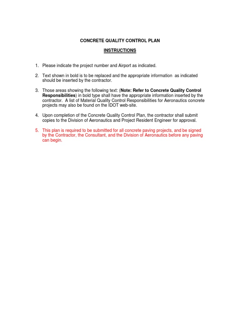 Concrete Quality Control Plan | Construction Aggregate | Concrete