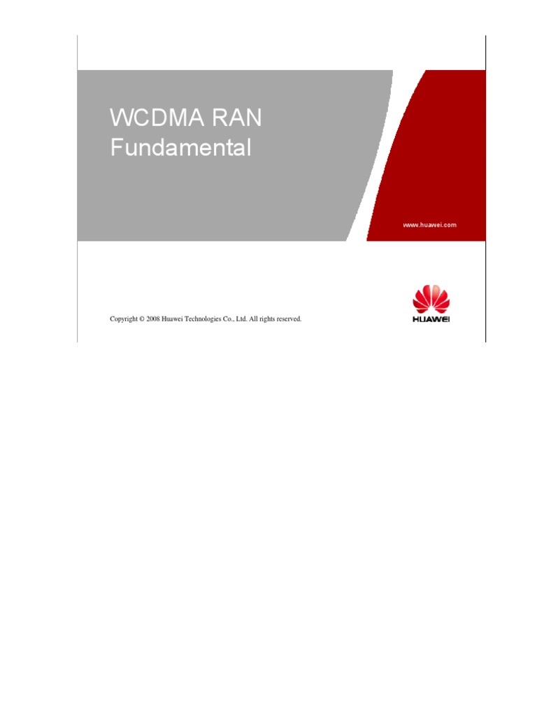 WCDMA RAN Planning and Optimization Book1 WRNPO Basics | PDF