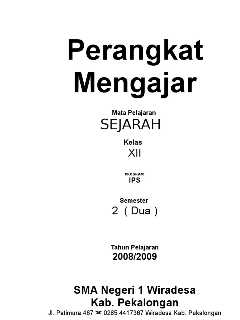 Perangkat Sejarah III | PDF