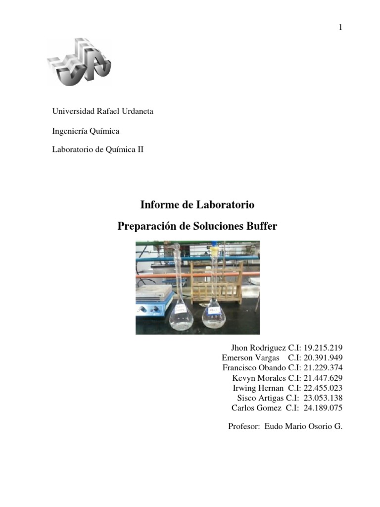 Practica 3 Soluciones Buffer | PDF | Solución tampón | Ph