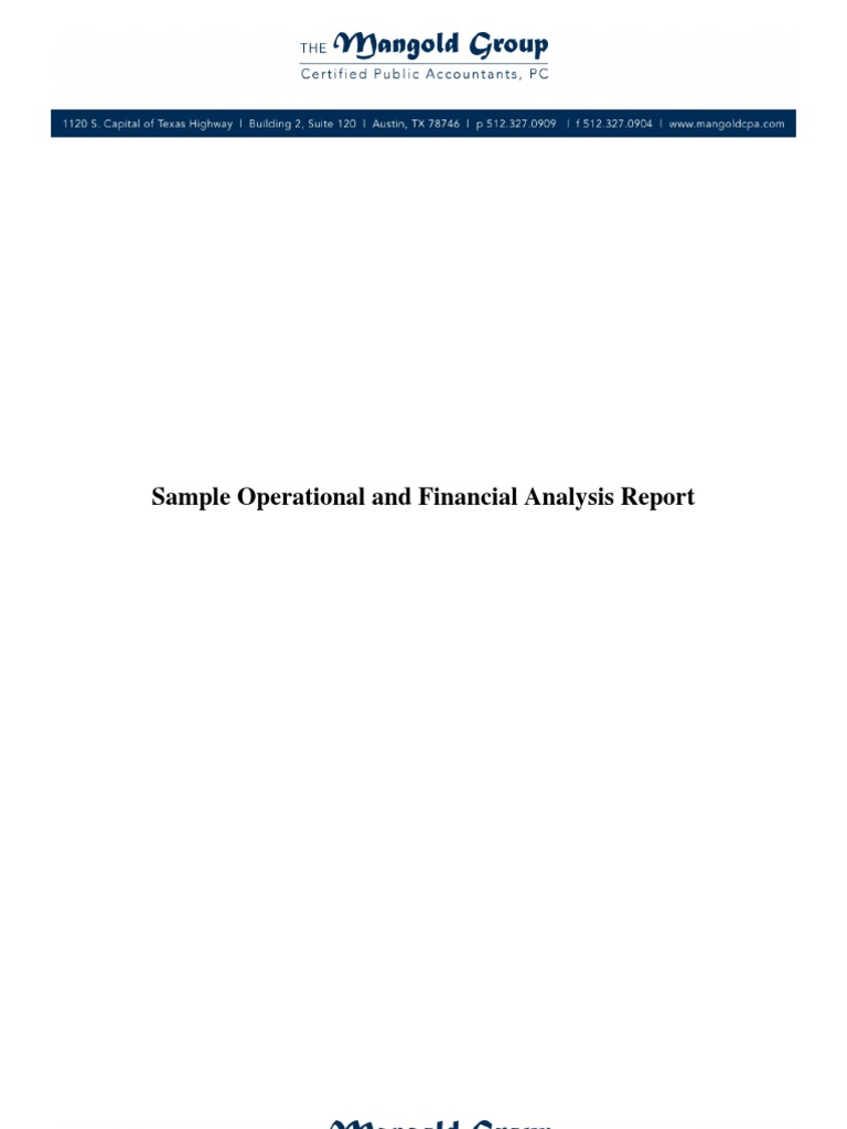 Operational and Financial Analysis Report | PDF