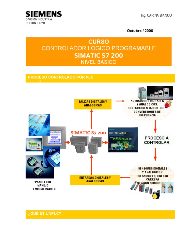 Curso De Plc Siemens Pdf1 Pdf Poco Controlador Lógico Programable