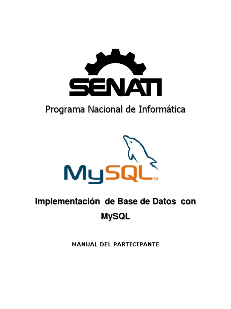 Manual MySQL Senati | PDF | Mi sql | Bases de datos