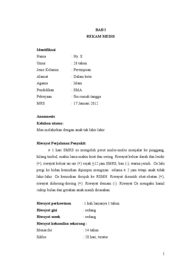 Partus Kasep | PDF | Kesehatan Holistik