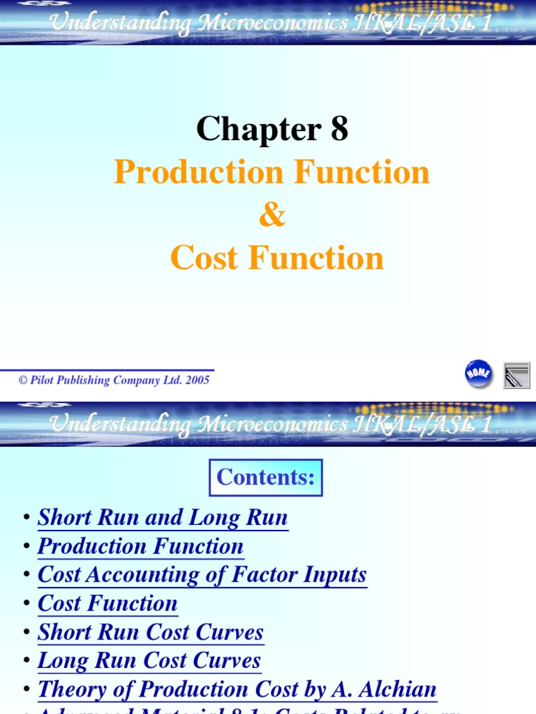 CH 8 Production and Cost Functions | PDF | Production Function ...
