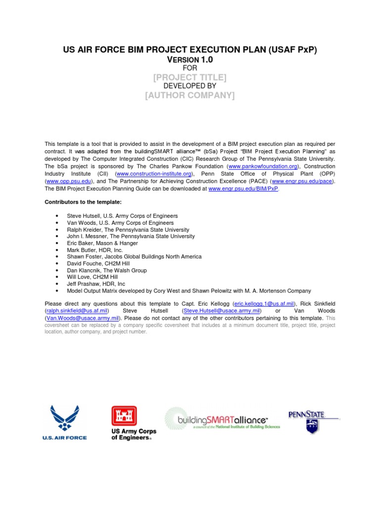 Usaf Bim PXP Template v1 | PDF | Building Information Modeling ...