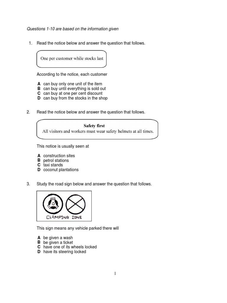English PMR Paper 1 | Download Free PDF | Coconut | Trees