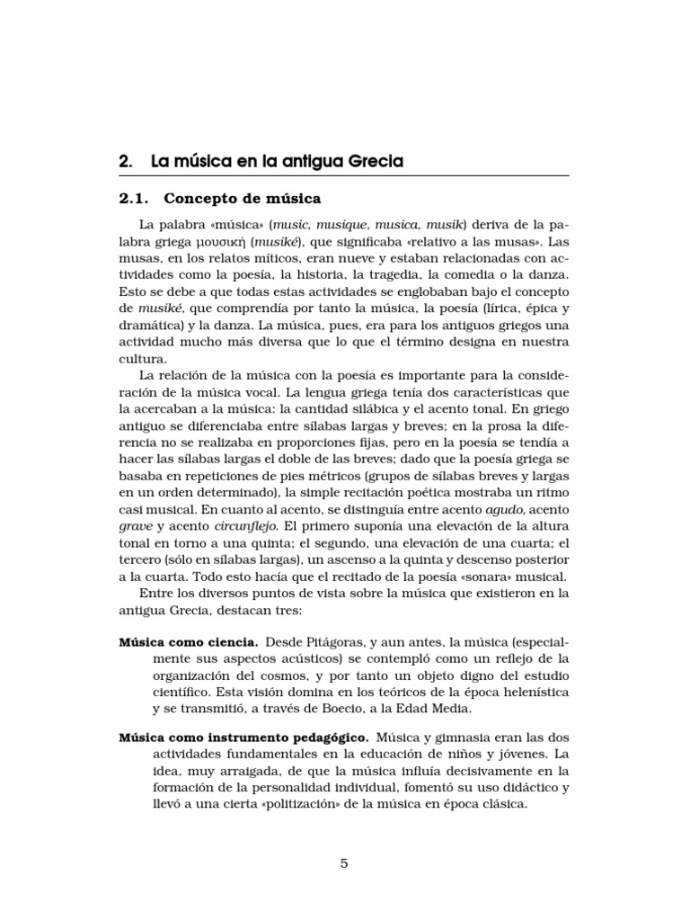 Musica en Grecia | PDF | Ritmo | Poesía