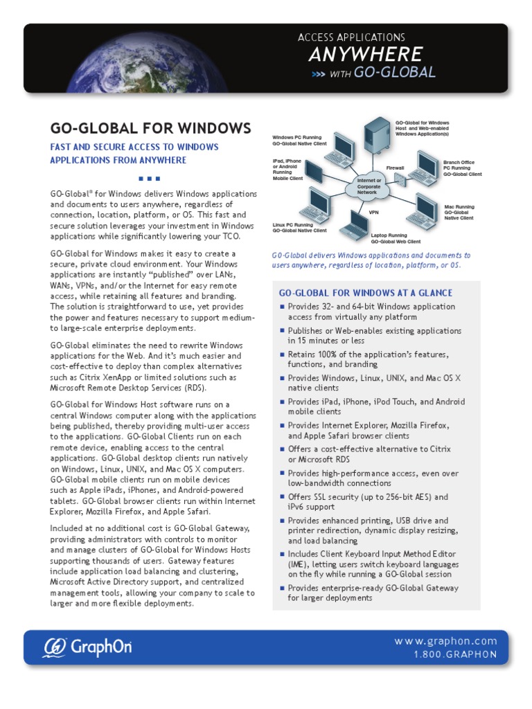 Go Global Windows Datasheet | PDF | Microsoft Windows | Application ...