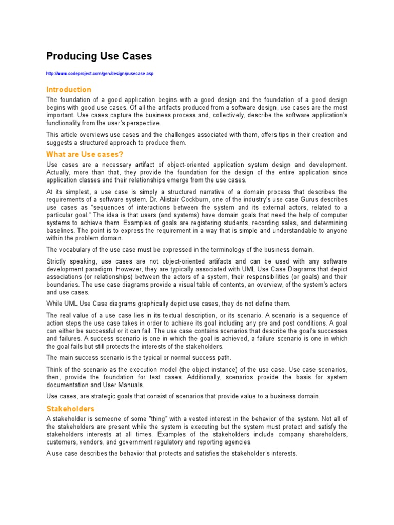 Producing Use Cases and Use Case Points | PDF | Use Case | Software Engineering