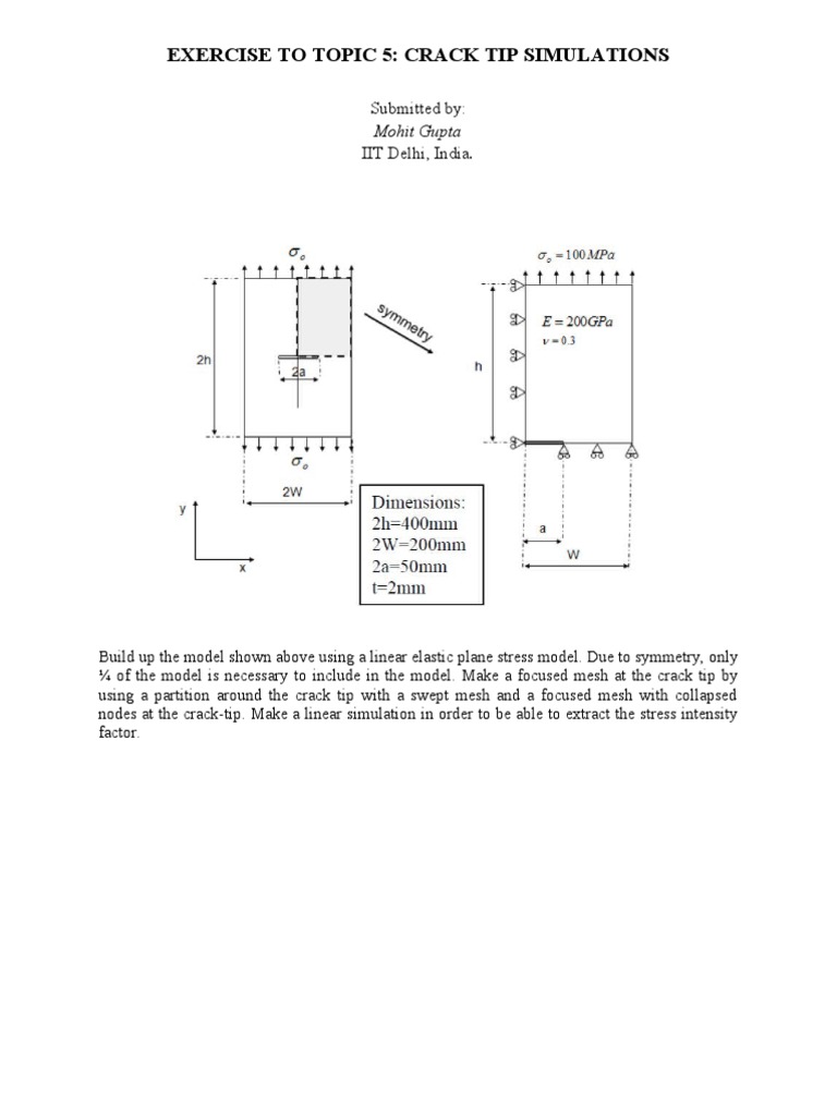 FEM Plate With A Hole - Abaqus Simulation | PDF