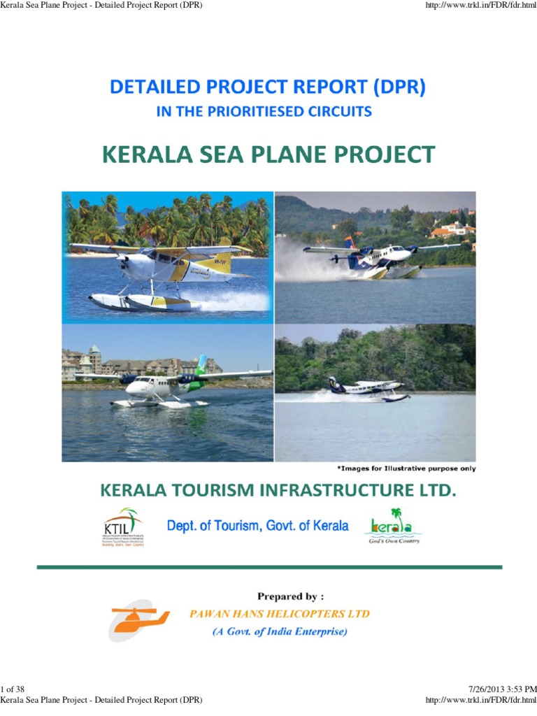 Kerala Sea Plane Project - Detailed Project Report (DPR) | PDF | Kerala ...