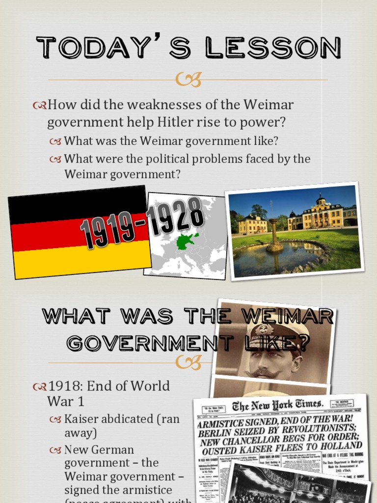 Weimar Republic Government Overview | PDF