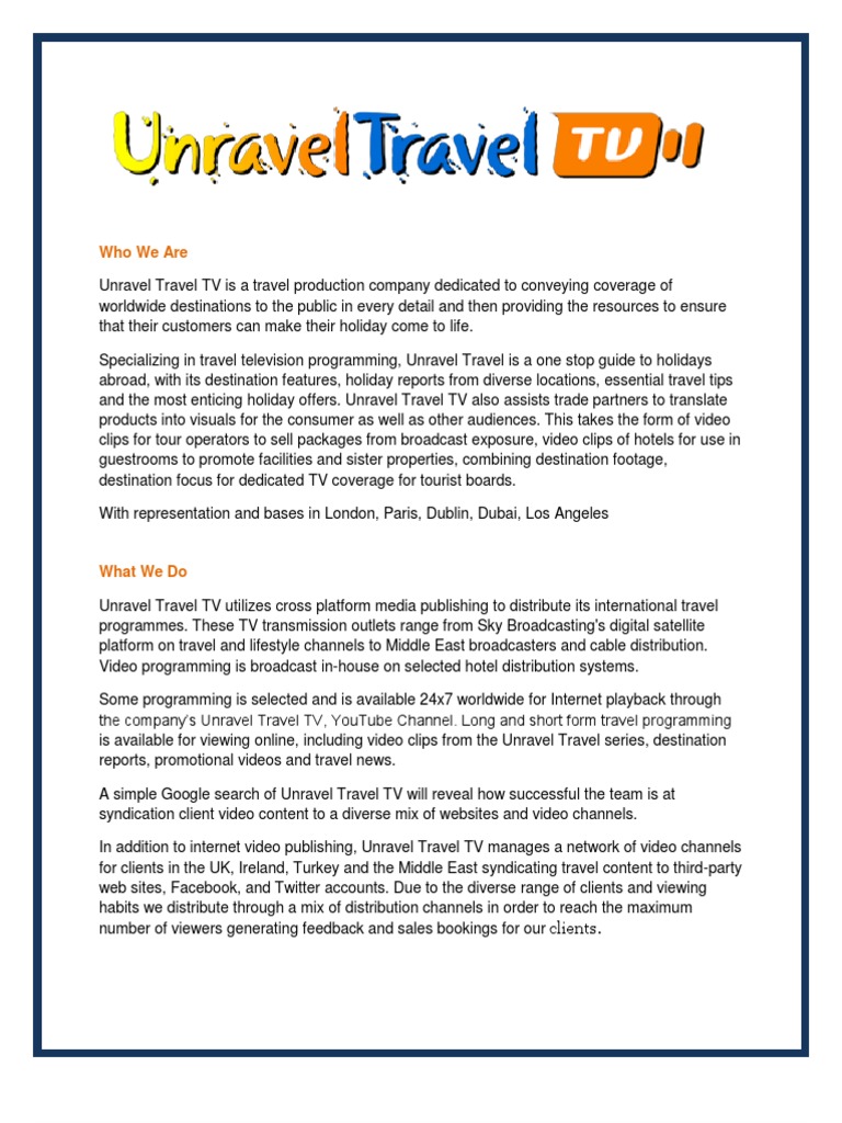 Fact Sheet | PDF | Television | Broadcasting