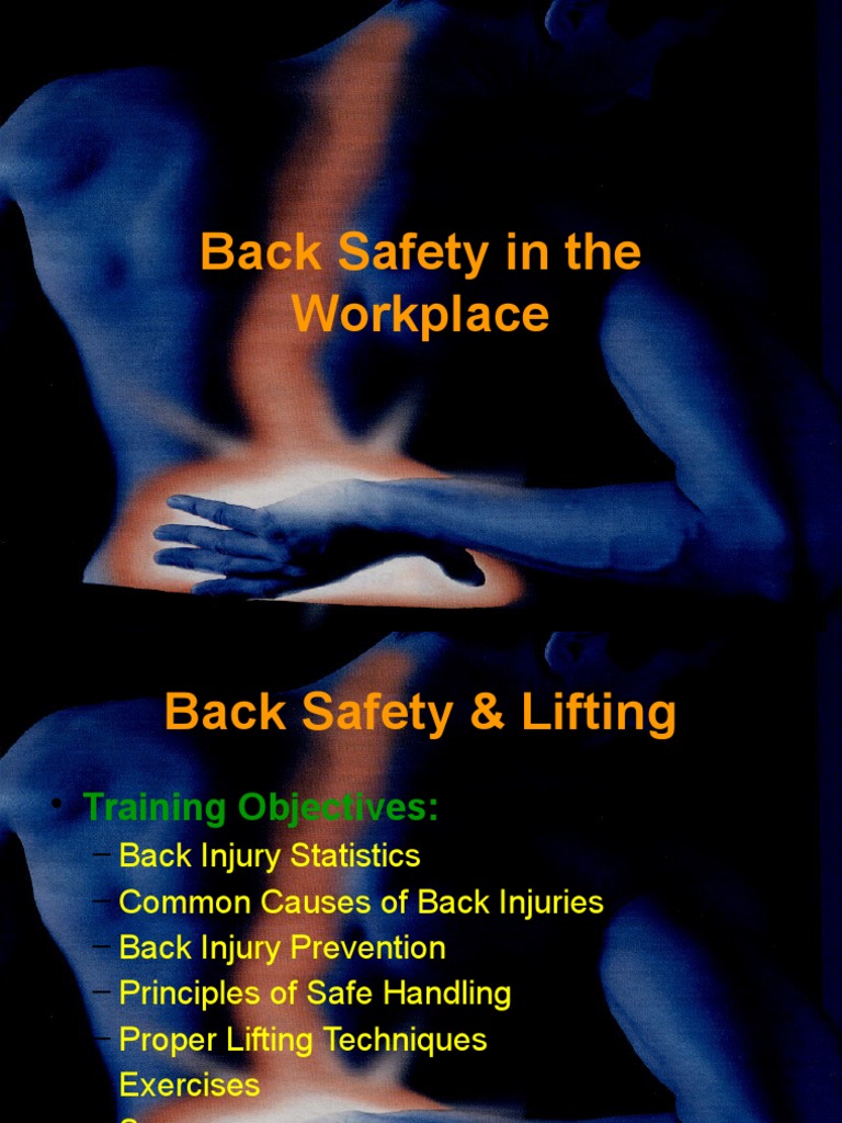 Back Safety in The Workplace | PDF | Anatomical Terms Of Motion | Injury