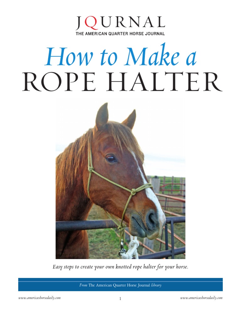 How To Make A Rope Halter | PDF | Knot | Rope