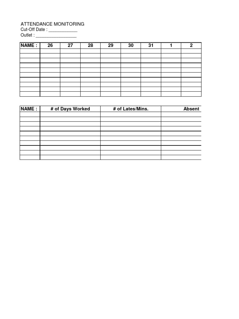 Attendance Monitoring | PDF