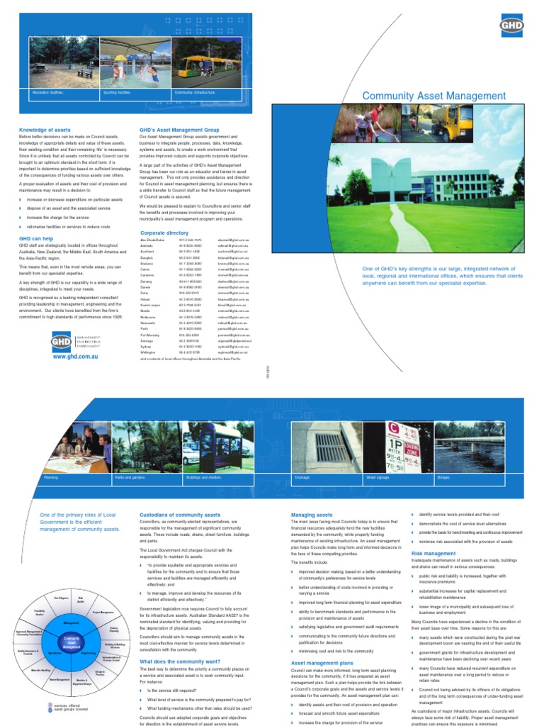 Community Asset Management: GHD's Asset Management Group Knowledge of ...