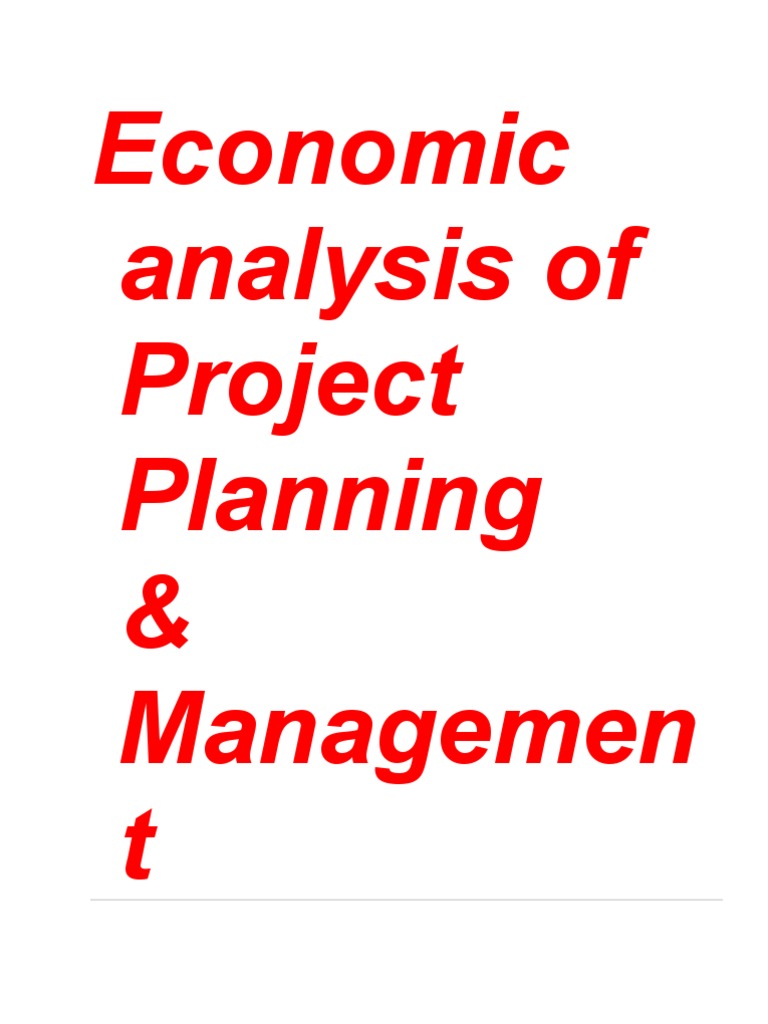 Economic Analysis of Project Planning & Managment | PDF | Discounting ...