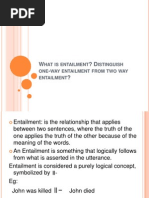 Types of Entailment Explained | PDF | Semantics | Logical Consequence