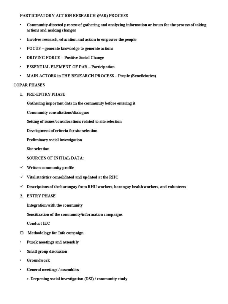 Participatory Action Research | PDF | Participatory Action Research ...