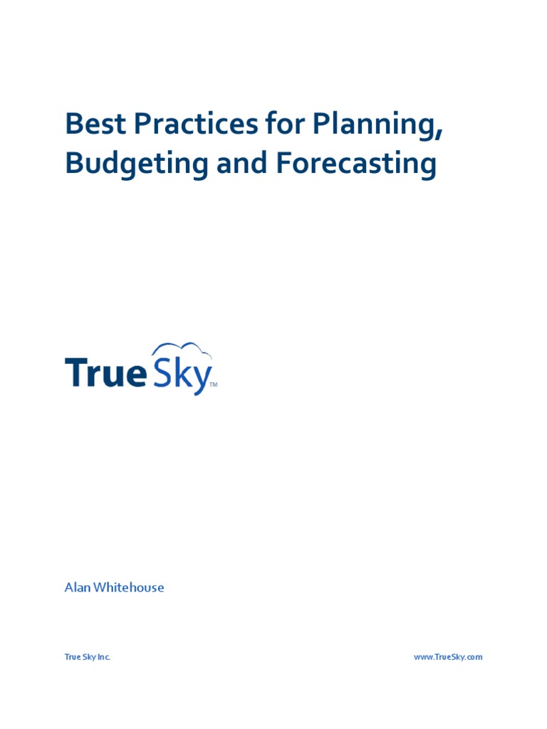 Best Practices For Planning Budgeting and Forecasting Online | PDF ...