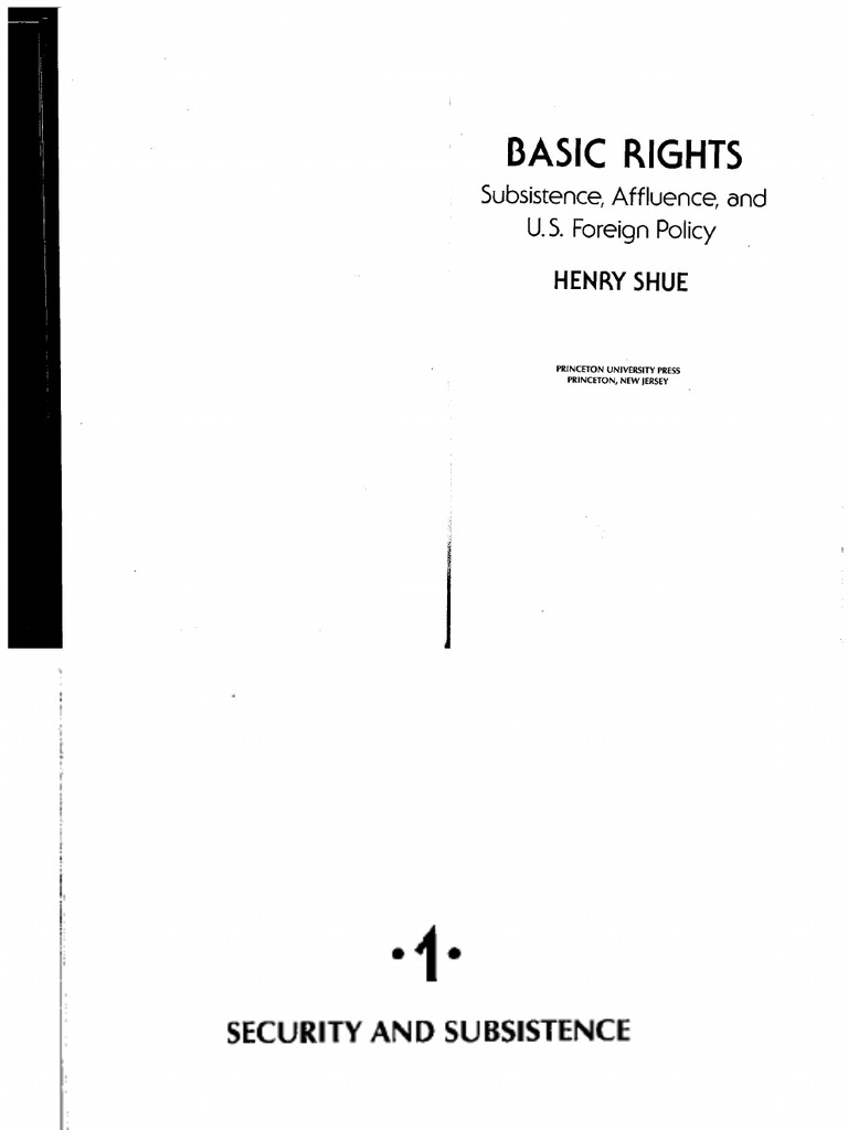 Henry Shue Basic Rights | PDF