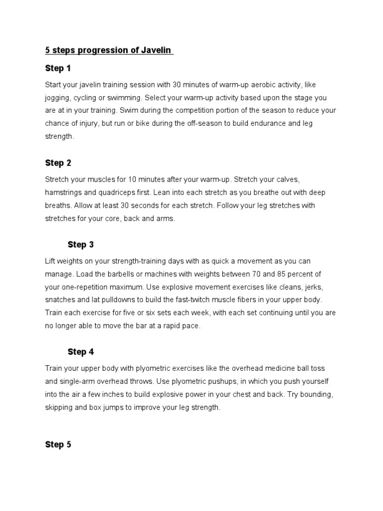 Phases of Javelin Throw Explained | PDF | Hand | Hobbies