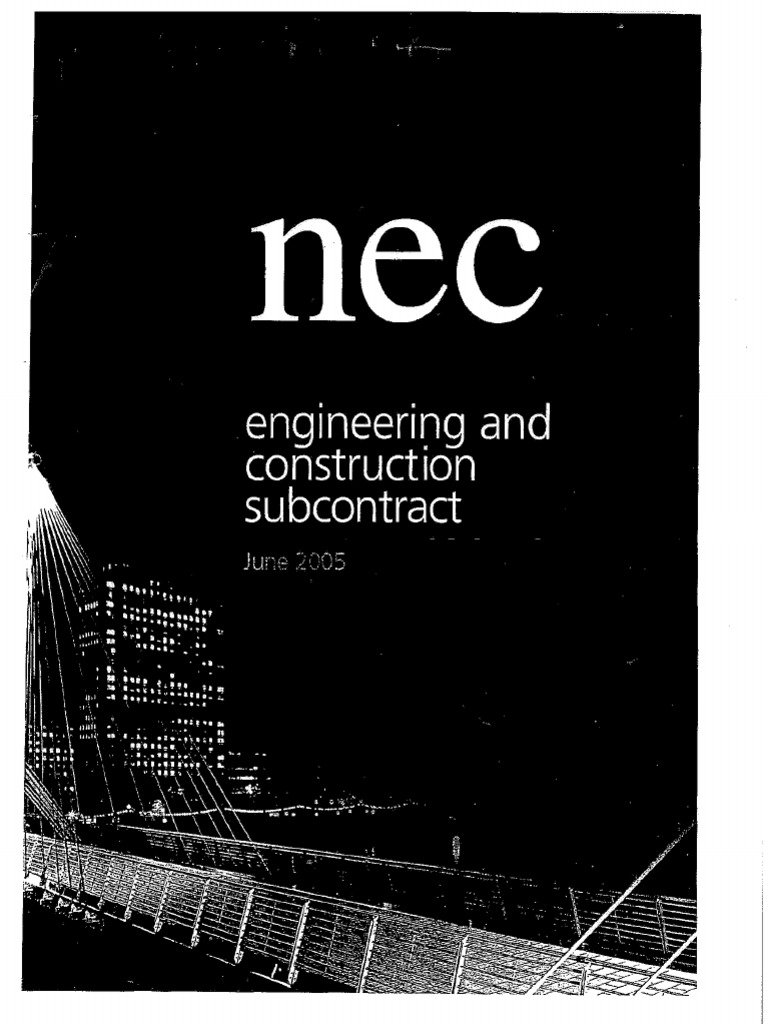 NEC Engineering & Construction Contract Optional A | PDF | Science ...