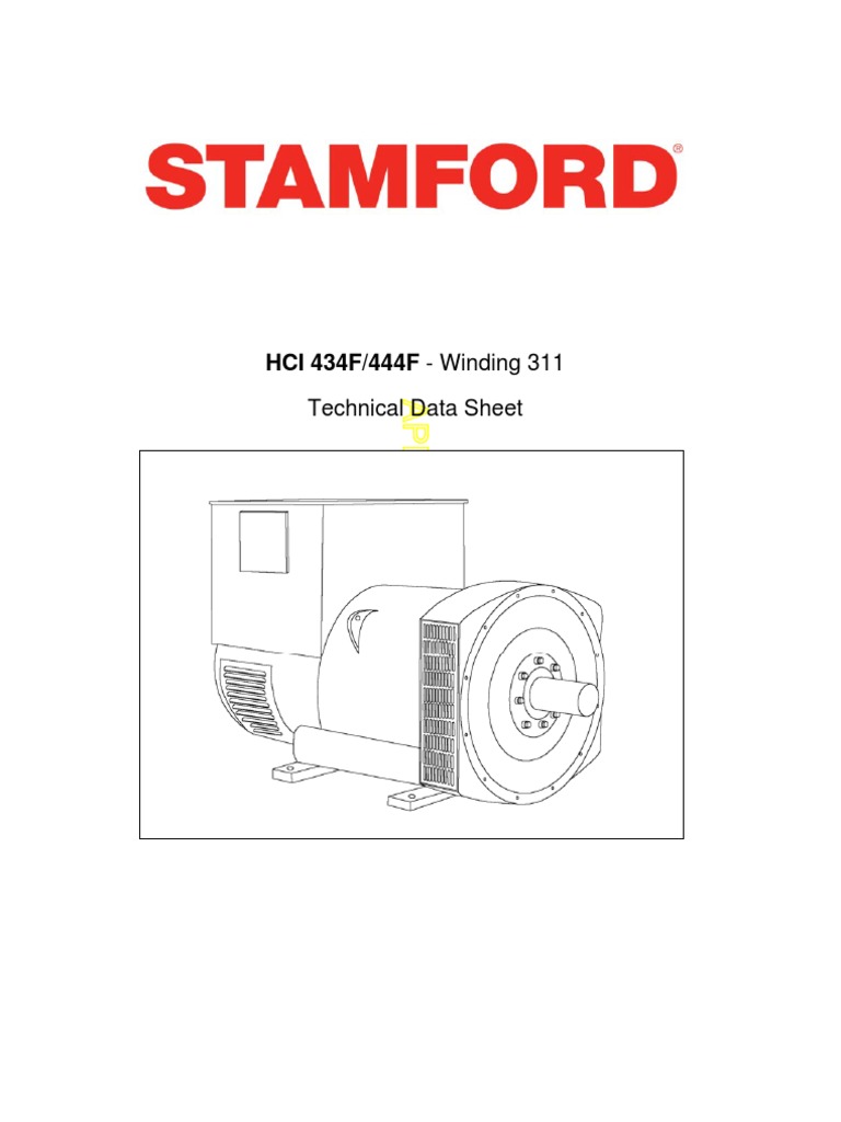 HCI 434F/444F - Winding 311: Technical Data Sheet | Download Free PDF | Rectifier | Electricity