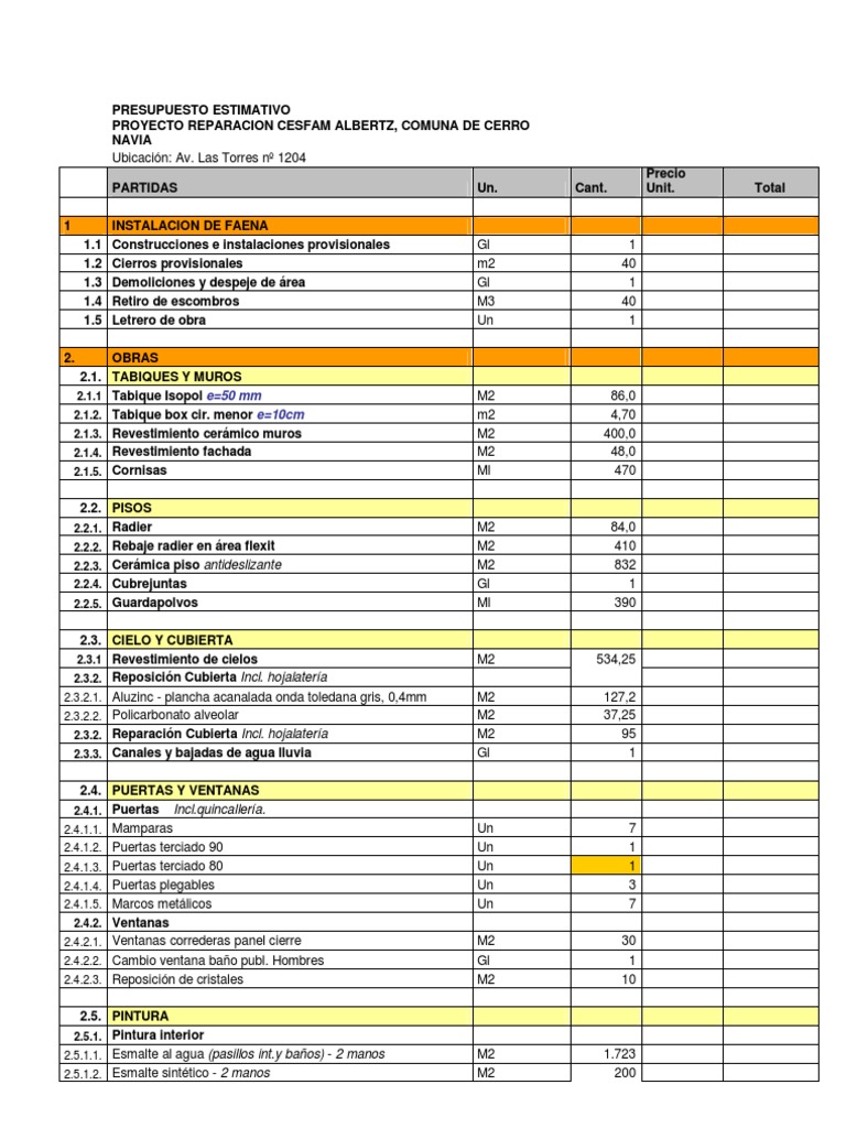 ITEMIZADO | Materiales | Ciencia y Tecnología | Prueba gratuita de 30 días | Scribd