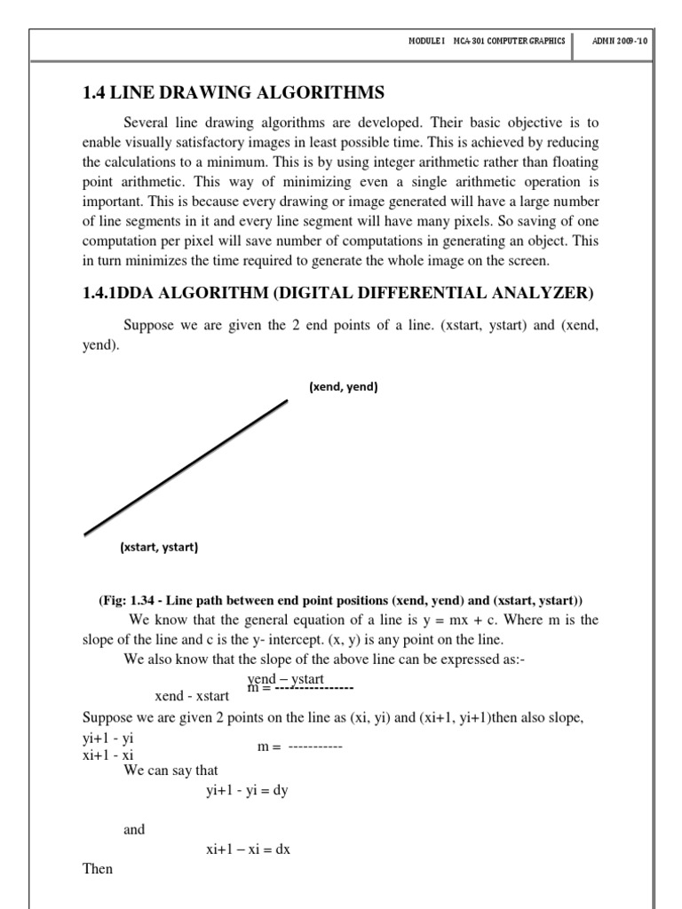 Computer Graphics First Module Second | PDF