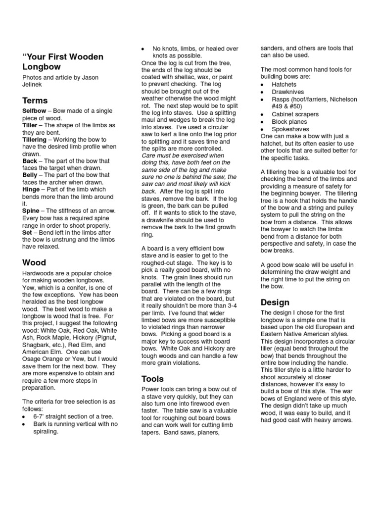 First Longbow | PDF | Bow And Arrow | Archery