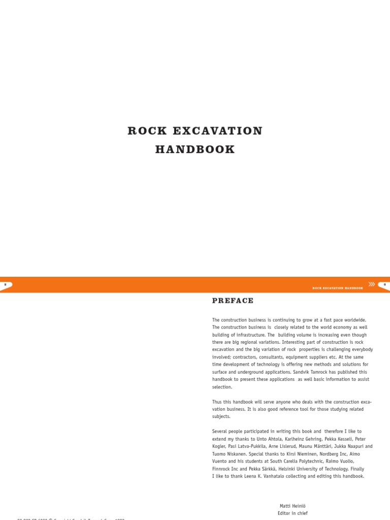 Excavation Engineering Handbook Tamrock | PDF | Minerals | Igneous Rock