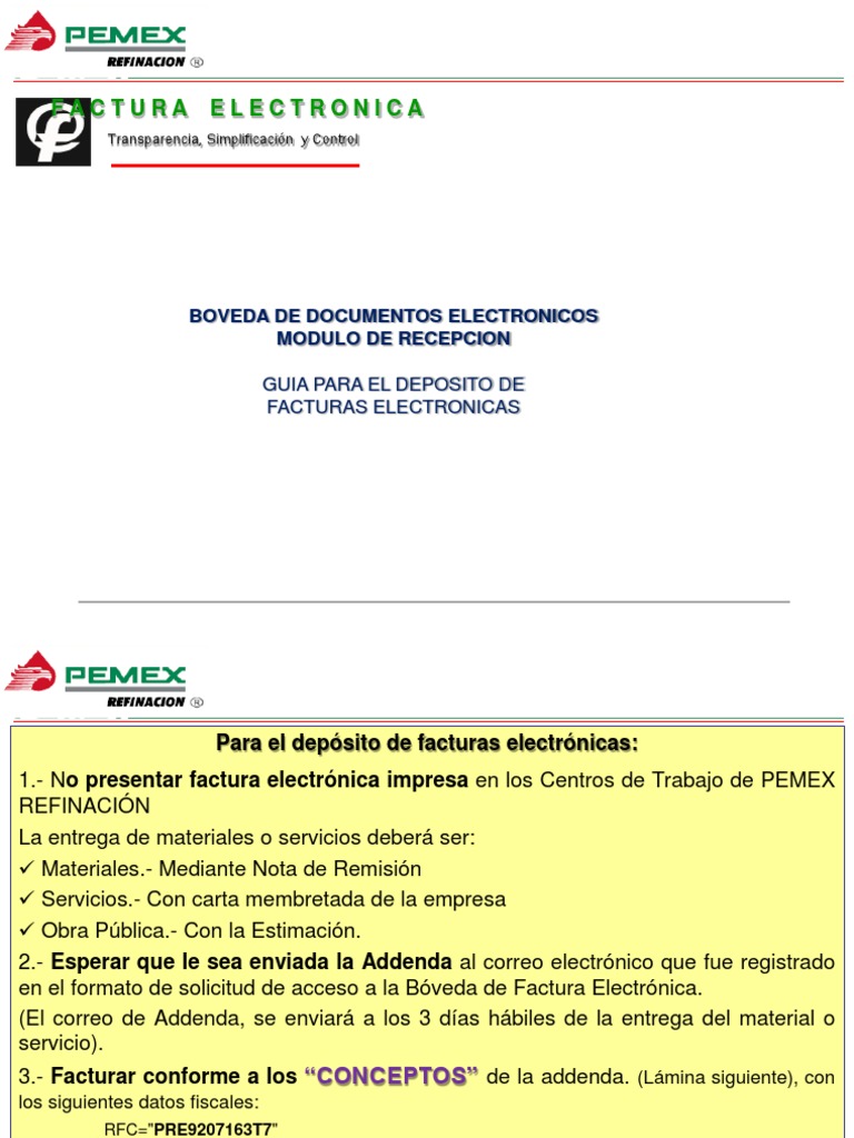 Guia para El Deposito de Fact Electronicas Nueva Func | PDF | Correo electrónico | Apéndice