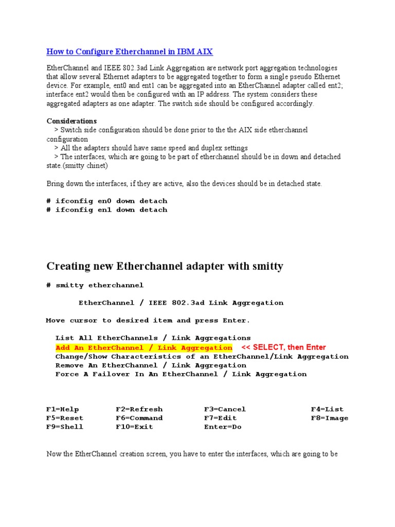 Etherchannel in AIX | PDF | Internet Protocols | Physical Layer Protocols