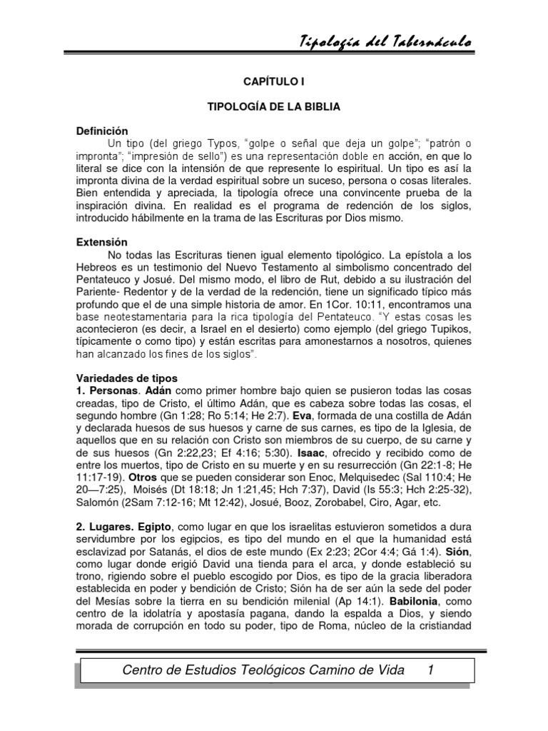 Tipología Del Tabernáculo | PDF | Cristo (título) | eucaristía