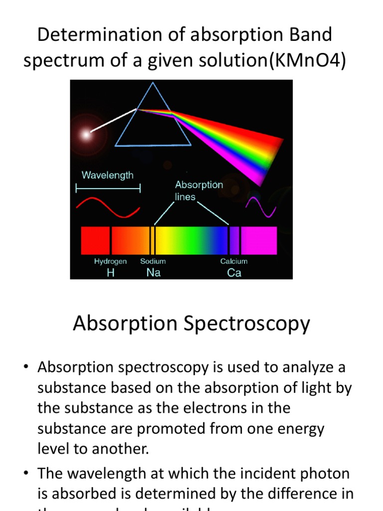 Determination of Absorption Band Spectrum of A Given Solution (Kmno4) | PDF