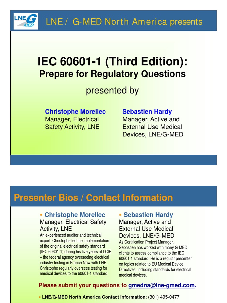 3rd Edition 60601 1web Version | PDF | Medical Device | International ...