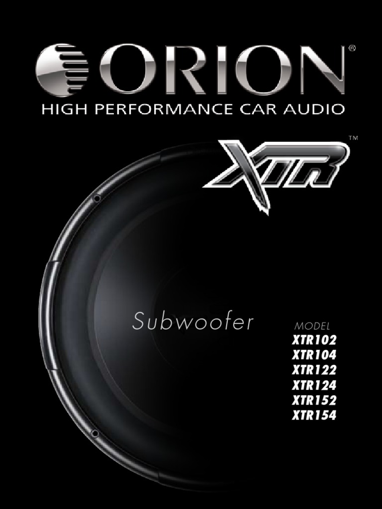 XTR102 Subwoofer Orion | PDF | Loudspeaker | Amplifier