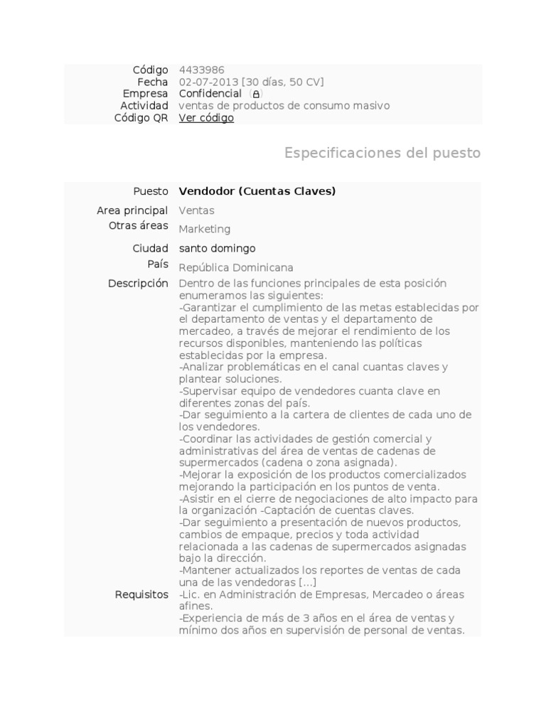 Perfil KAM de Aldaba | PDF | República Dominicana | Distribución ...