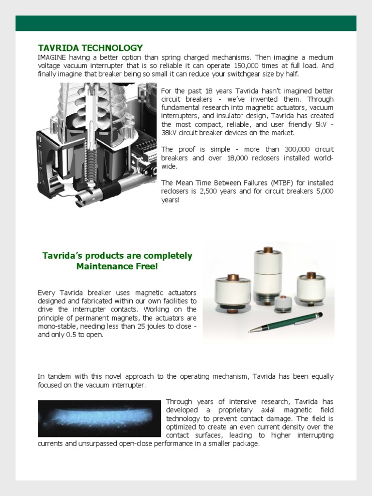 Tavrida Reclosers PDF | PDF | Relay | Manufactured Goods