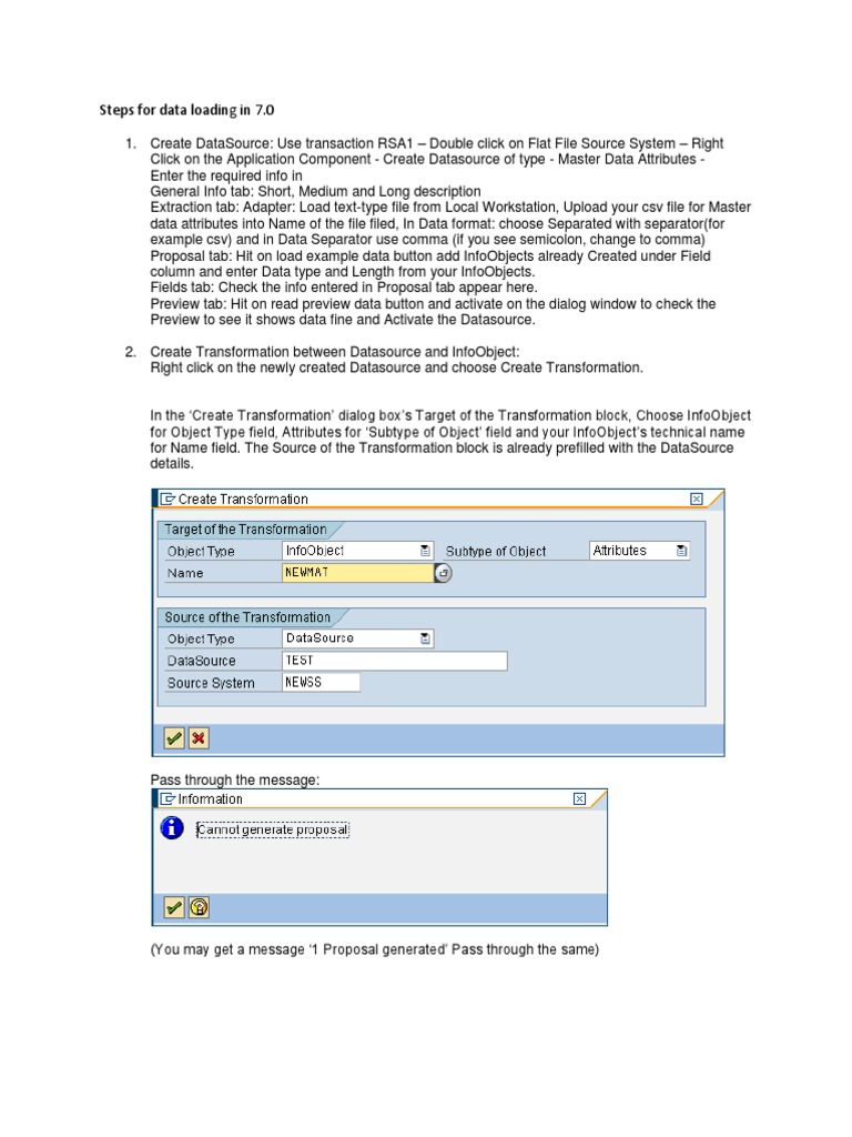 11.steps For Master Data Loading PDF | PDF | Comma Separated Values | File Format