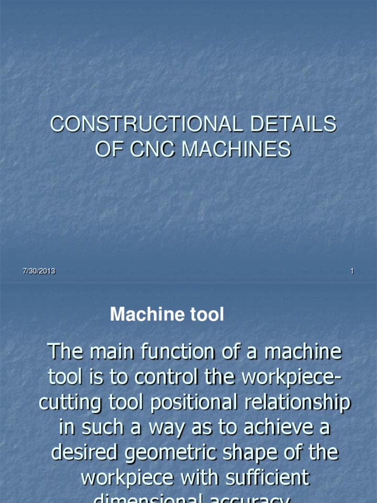 Constructional Details of CNC Machines | PDF | Numerical Control ...