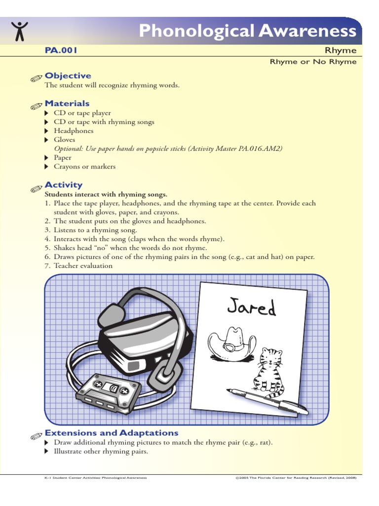 Phonological Awareness: Rhyme | PDF | Syllable | Linguistics