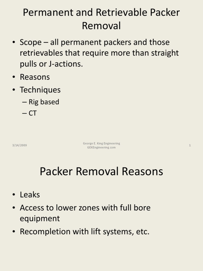 Packer Milling | PDF | Casing (Borehole) | Drilling Rig