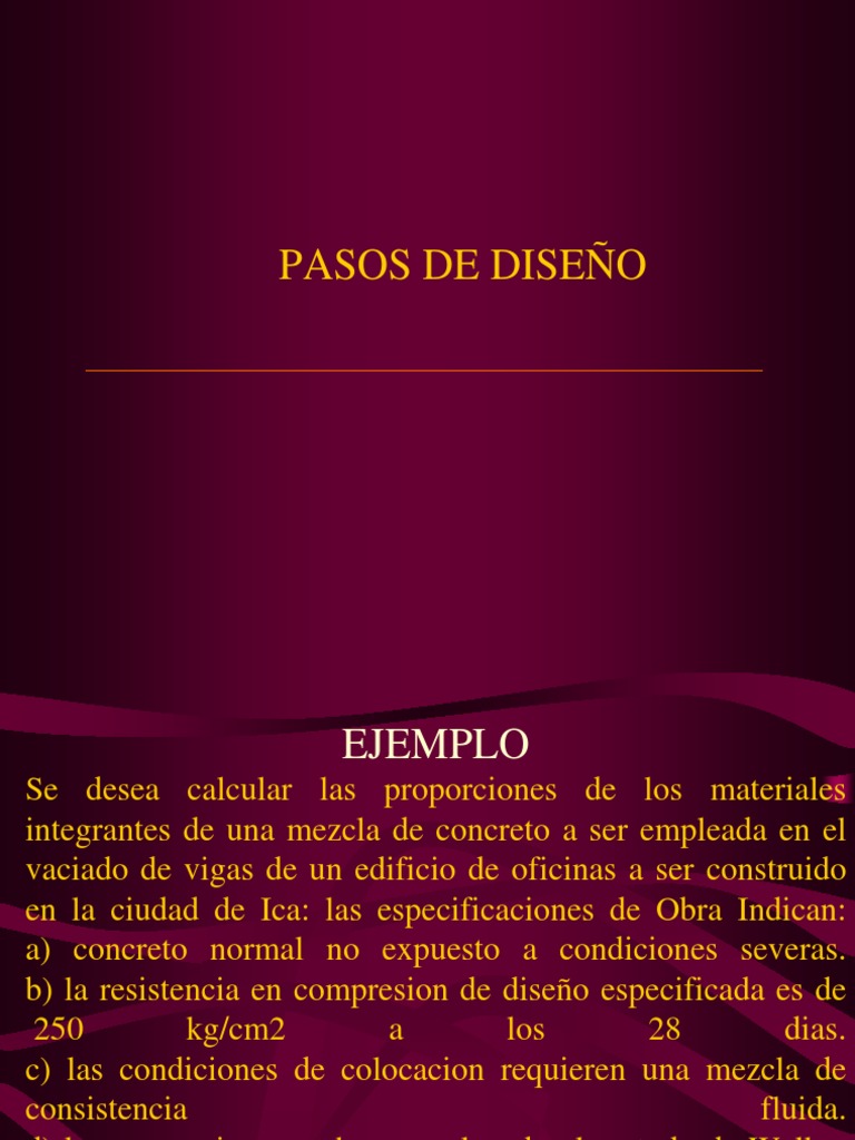 Diseño de Mezcla Metodo Walker | PDF | Hormigón | Cemento